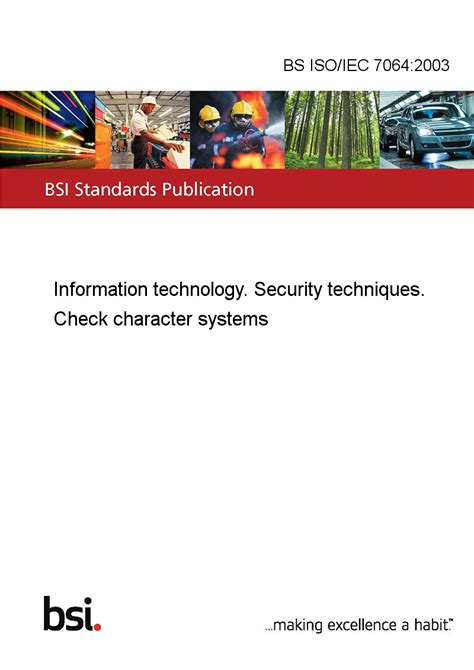 BS ISO IEC Information Technology Security Techniques Check Character Systems