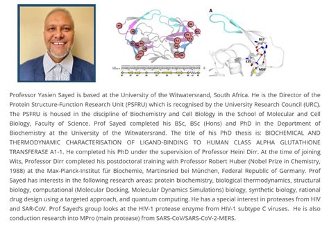Molecularbiosciences Researchsymposium Hivresearch Witsuniversity… Protein Structure