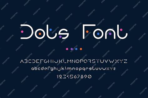 Premium Vector Dots Font Alphabet With Uppercase Or Lowercase Letters For Poster Headers