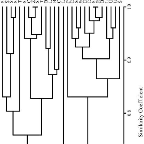 An Upgma Dendrogram Based On Presence Absence Data Of 51 Enzyme