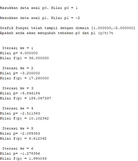 Metode Numerik ~ Regulasi Falsi Metode Secant Newton Raphson Dan