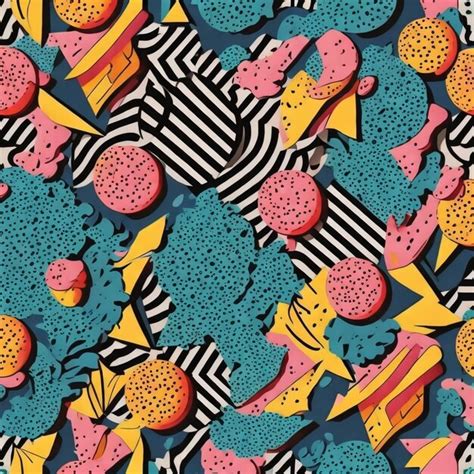 Premium Photo Memphis Patterns