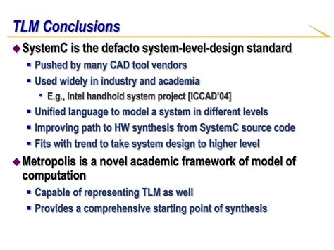 Ppt Synthesis Of Transaction Level Models To Fpgas Powerpoint