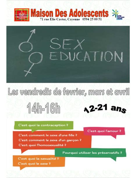 Sexualité Atelier Sex éducation pour les jeunes de Guyane Yana J