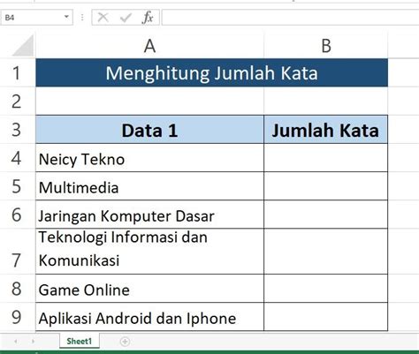 Cara Menghitung Jumlah Kata Di Excel Neicy Tekno