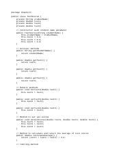 TestScores Java Package Chapter Public Class TestScores Private String StudentName Private