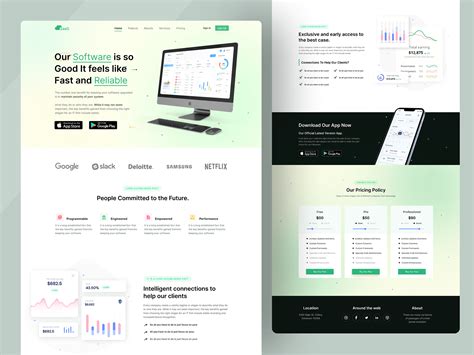 Saas Landing Page UI UX Design Behance