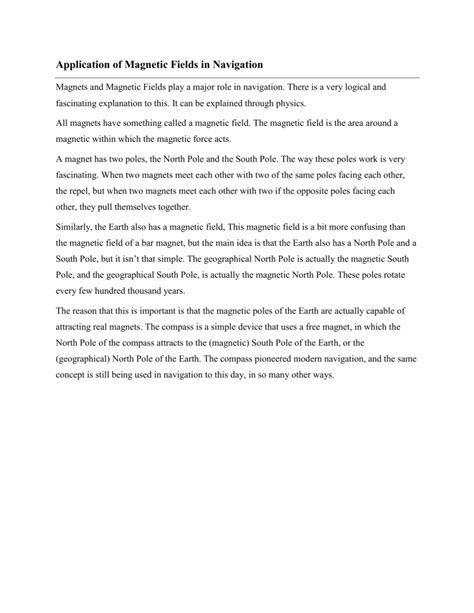 Magnetic Fields Ferrofluids Applications In Navigation Medicine