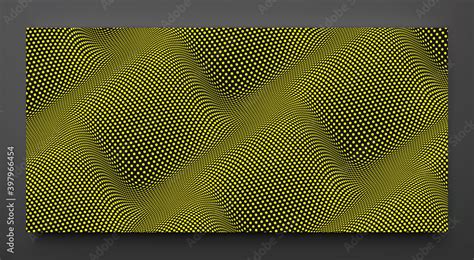 Background With Convex Forms Volumetric Composition With Optical Illusion 3d Dynamic Vector
