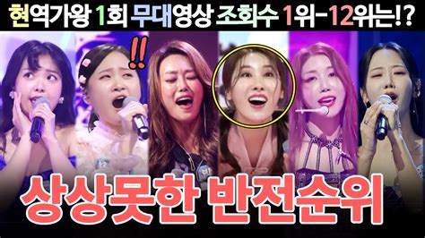 현역가왕 1회 무대영상 조회수 순위 1위 12위 놀라운 반전순위 김다현 조회수 실화냐 현역가왕 참가자 전유진 김다현 주미 린 김소유 마스크걸 노래모음 미스트롯3