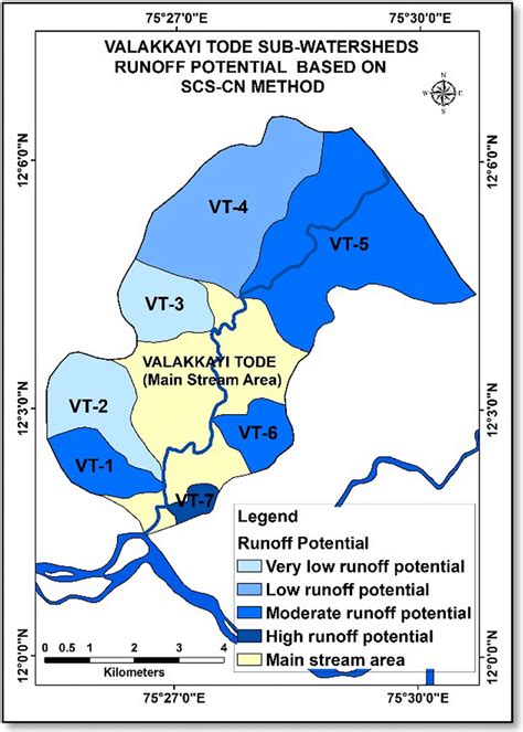 runoff potential based on scs method download scientific diagram