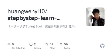 GitHub huangwenyi stepbystep learn springboot 一步一步学Spring Boot微服务项目实战源码