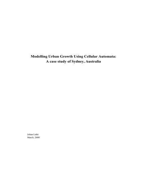modelling urban growth using cellular automata a case