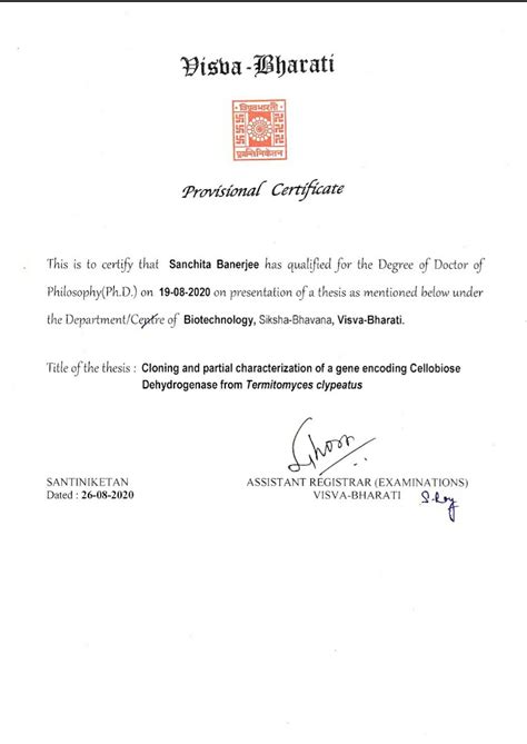 sanchita banerjee ph d on linkedin phd research biotechnology 20