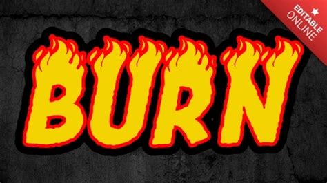Burn | Text Effect Generator