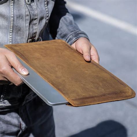Macbook Pro Case Cow Leather Sleeve Case For Macbook Air Etsy Macbook Leather Leather