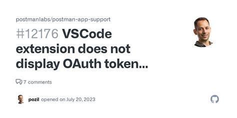 Vscode Extension Does Not Display Oauth Token Details When Using