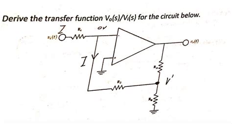 Solved Derive The Transfer Function Vosvis For The