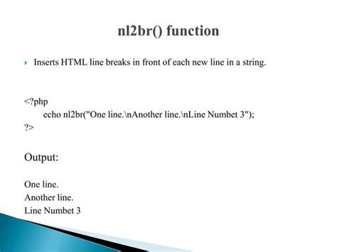 Presentation On Php String Function Part 1 Ppt