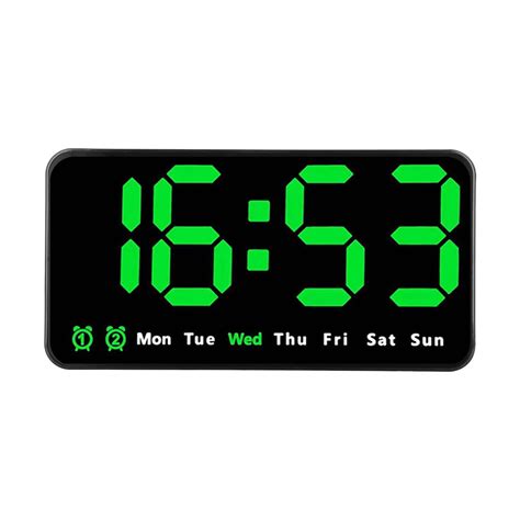 Wall Mountable LED Display Alarm Clock With Temperature And Date Functionality Walmart Com