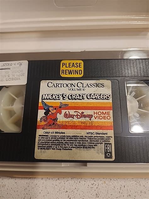 1984 Disney Home Video Cartoon Classics Mickeys Crazy Careers Orig