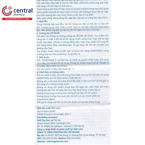 [CHÍNH HÃNG] Thuốc Constipass điều trị tình trạng táo bón