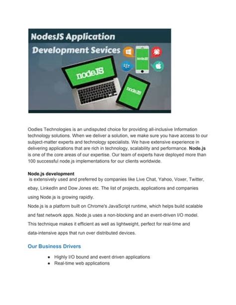 Nodejs Application Development Services Pdf