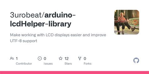 github 3urobeat arduino lcdhelper library make working with lcd