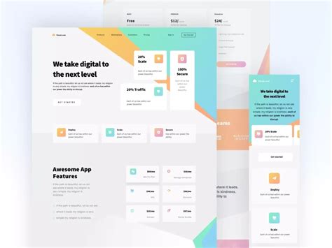 responsive website ui ux design web ui or landing page ui design in