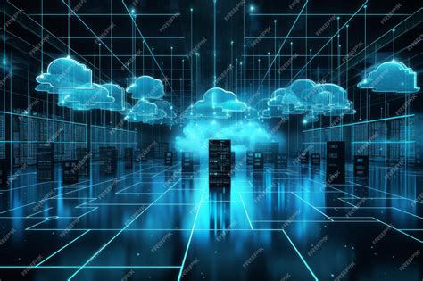 Unraveling The Potential Of Cloud Computing Storage Data Network Premium Ai Generated Image