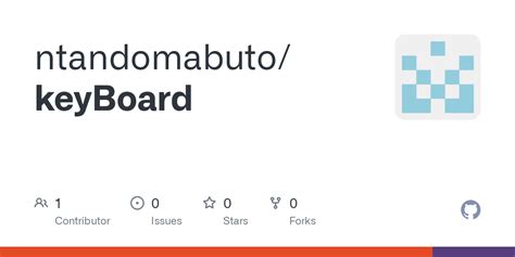 GitHub Ntandomabuto KeyBoard