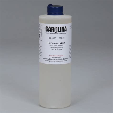Propionic Acid Laboratory Grade 500 Ml Carolina Biological Supply