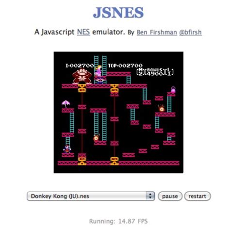 jsnes javascript nintendo emulator · maisonbisson