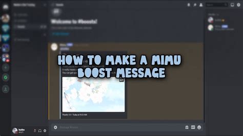 Mimu Boost Message Youtube