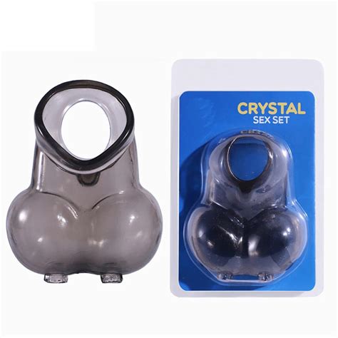 Two Colors Male Stimulation Ball Stretcher Scrotum Enhancer Lasting Testis Penis Rings Scrotum