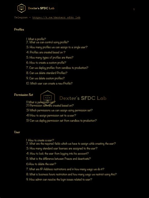 Admin Interview Question Dexters Sfdc Lab Pdf Encryption Computing