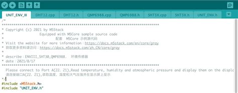 M5stack Env Iii Unit 温湿度気圧センサ Sht30qmp6988 の使い方 Hrendohs Tech Memo