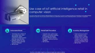 Use Case Of IOT Artificial Intelligence Retail In Computer Vision Merging AI And IOT PPT Sample