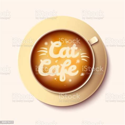 Cat Cafe Vector Illustration Stock Illustration Download Image Now
