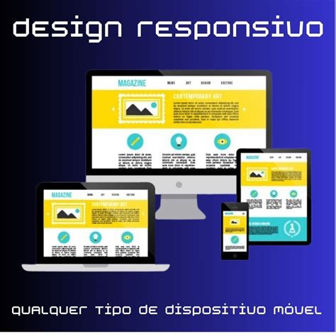 Design responsivo Otimizações no layout da página na internet