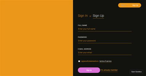 React Login Form Codesandbox