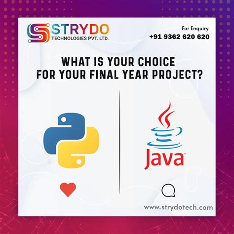 strydo technologies which will be your choice for your final year