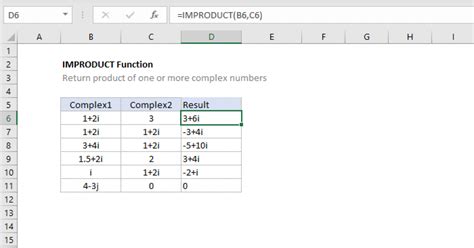 Excel IMPRODUCT Function Exceljet