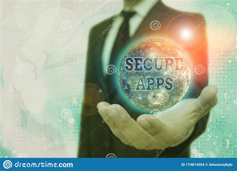 conceptual hand writing showing secure apps business photo text
