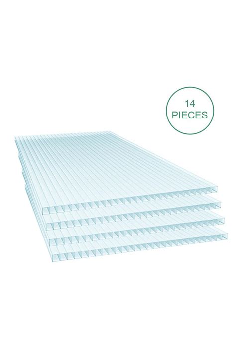 Garden Furniture 28pcs Clear Polycarbonate Sheets For Greenhouse Covering Living And Home