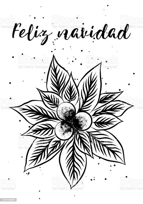 Feliz Navidad 스페인어에 크리스마스와 새 해 휴가 서 문구를 글자 브러시 잉크 인쇄 술 카드 전단지 포스터 디자인