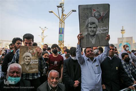 عکس مراسم تشییع پیکر شهید حجت‌الاسلام محمد اصلانی در حرم مطهر رضوی