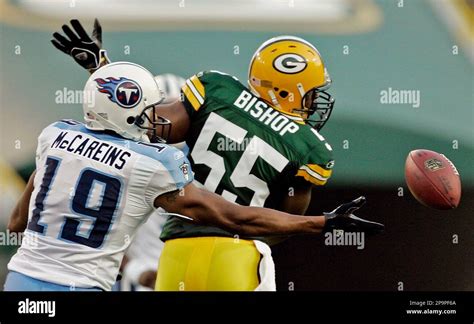 Green Bay Packers Linebacker Desmond Bishop 55 Breaks Up A Pass