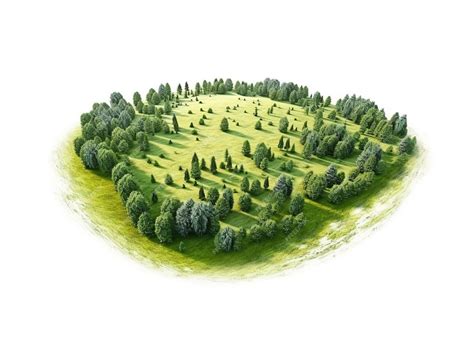 Premium Photo Round Slice Of Grass Field With Soil Section Piece Of