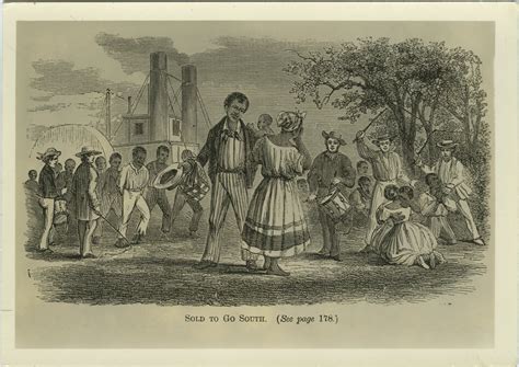 A Postcard Illustrating A Sale Of Slaves Caption On Postcard Sold To